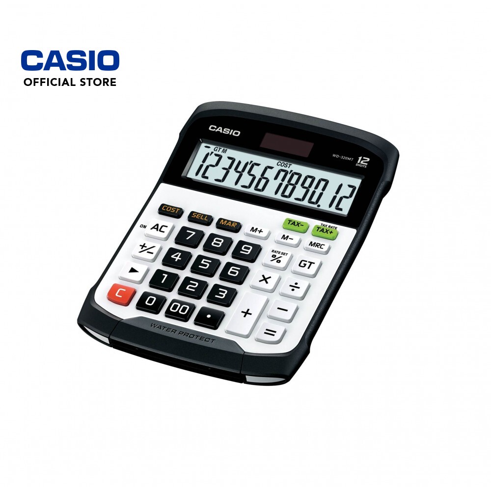 Casio Water-Protected & Dust-Proof Calculator WD-320MT White+Black | Shopee Malaysia