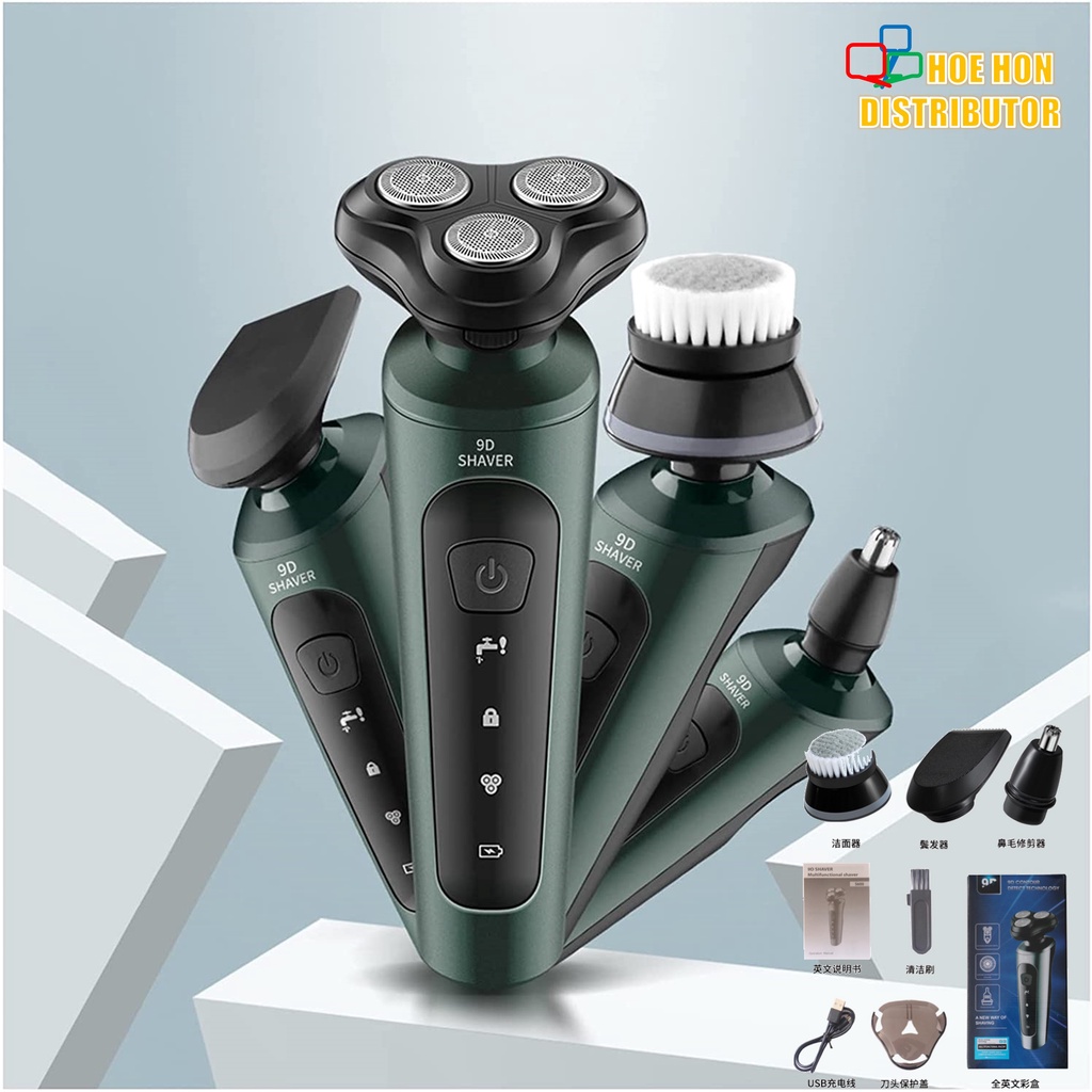 9D 600 Rechargeable Electric Shaver / Razor 4 in 1 Multifunction ...