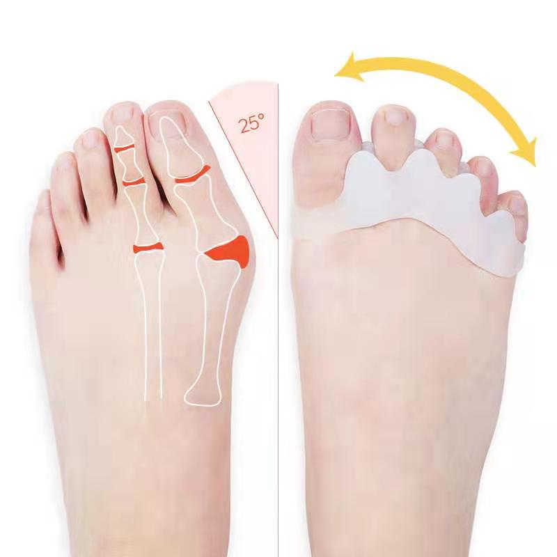 1 Pair SEBS Gel Toe Spacer Separator Bunion Corrector Pain Relief ...