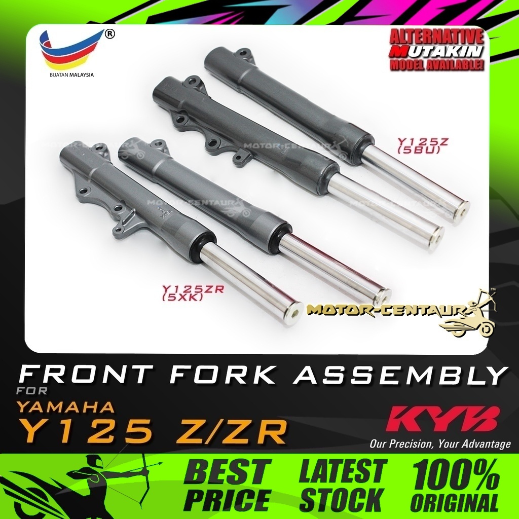 KYB KAYABA / MUTAKIN FRONT FORK DAMPER COMP ASSY YAMAHA Y125ZR,125ZR,Y125Z,125Z (5BU/5XK) (L&R ...