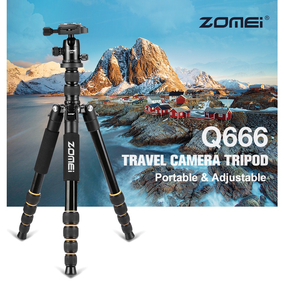 Professional Photographic Zomei Q666 Travel Compact Aluminum Magnesium ...