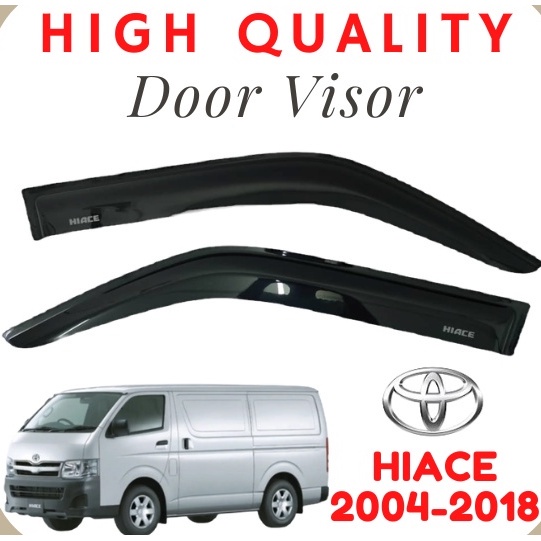 (2PCS/SET) TOYOTA HIACE H200 2004-2018 4 INCH FLAT DOOR VISOR Air Press ...