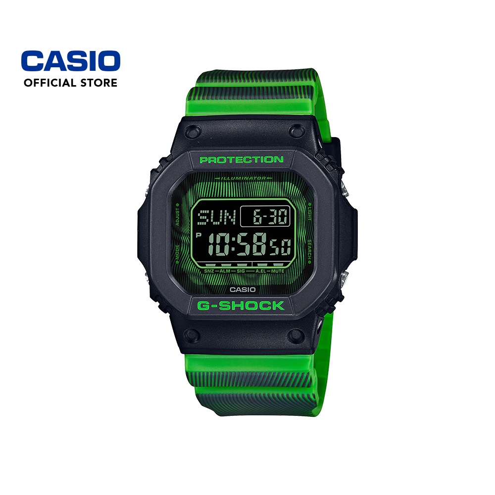 Casio G-Shock Time Distortion Series DW-D5600TD-3 Fluorescent Green ...