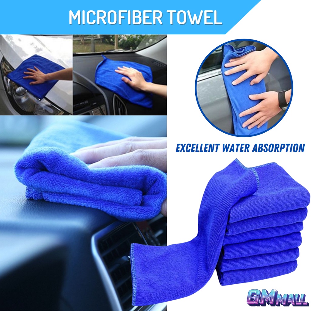 20*20cm Microfiber Cleaning Towel Cloth Car Wash Dry Clean Polish Soft ...