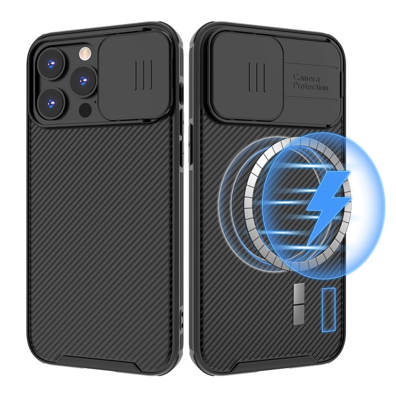 Slide Lens Protection Magnetic Wireless Charging Cases For iPhone 16 15 ...