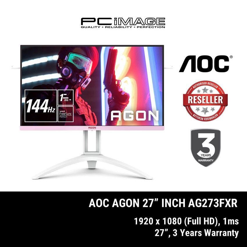 AOC AGON III GAMING AG273FXR 27"/1920X1080/1MS/144HZ/WHITE & PINK/IPS ...