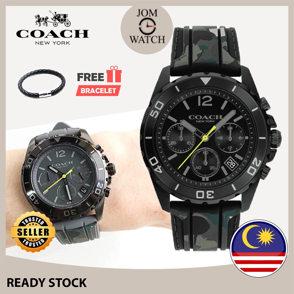 [Original With 2 Year Warranty] Authentic Coach Kent Silicon Men's ...