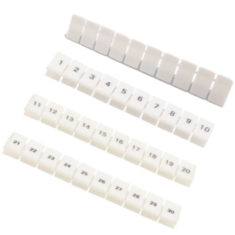 White Nylon Marking Tag ZB5 DIN Rail Terminal Block Marking Label with ...