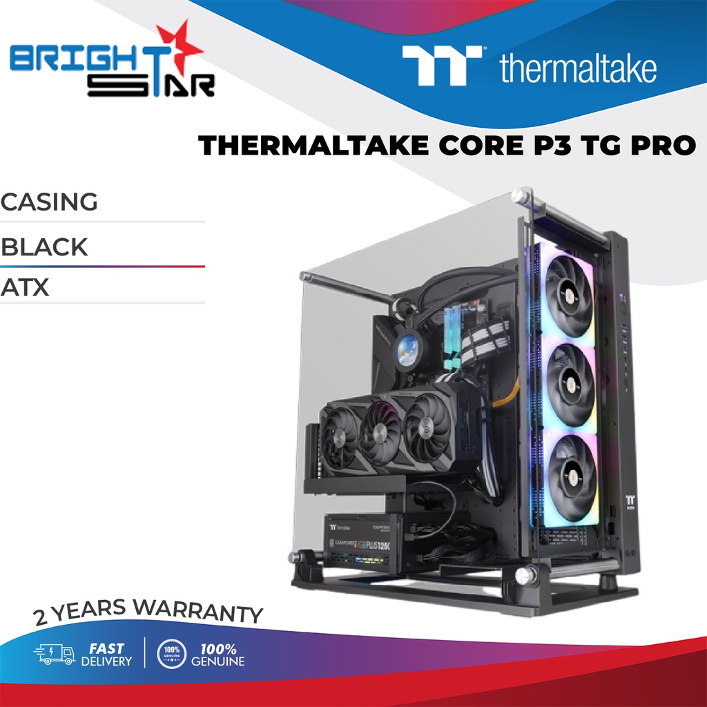 THERMALTAKE CORE P3 TG PRO ATX PC CASE (BLACK,SNOW WHITE) | Shopee Malaysia