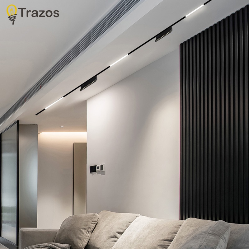 New Smart Magnetic Track Light Dimmable Remote Control 48VLed Ceiling ...