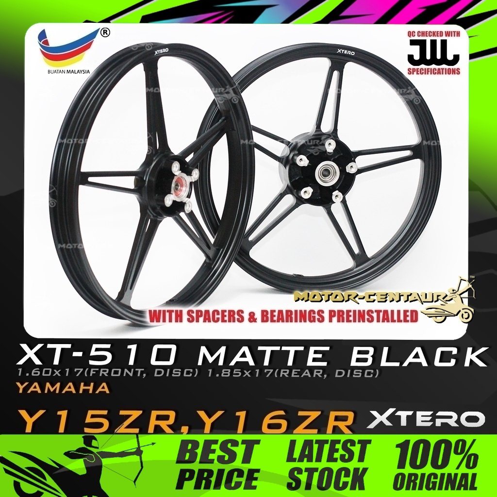 RIM MOTOSIKAL XTERO SPORT RIMS XT-510 1.60X17(F) 1.85X17(R) FOR YAMAHA YAMAHA Y16, Y16ZR, Y15 ...