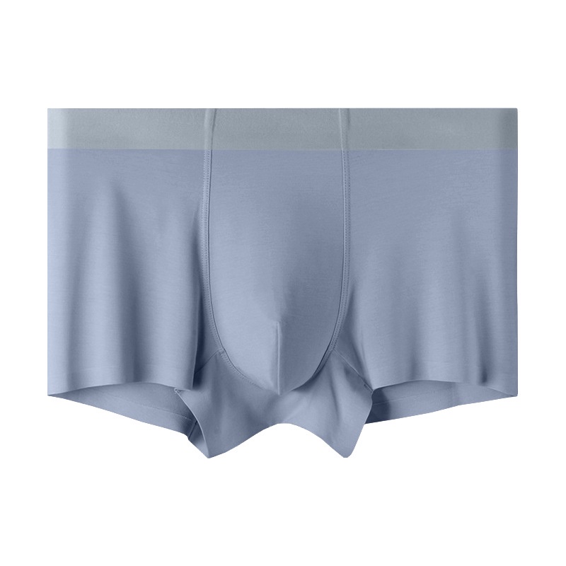 Men's Modal Boxer Briefs One-piece Seamless Solid Colour Breathable ...