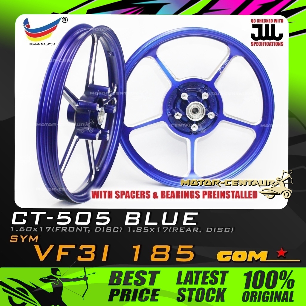 COMSTAR SPORT RIM CT-505 1.60X17(F) 1.85X17(R) VF3I 185 CANDY BLUE ...