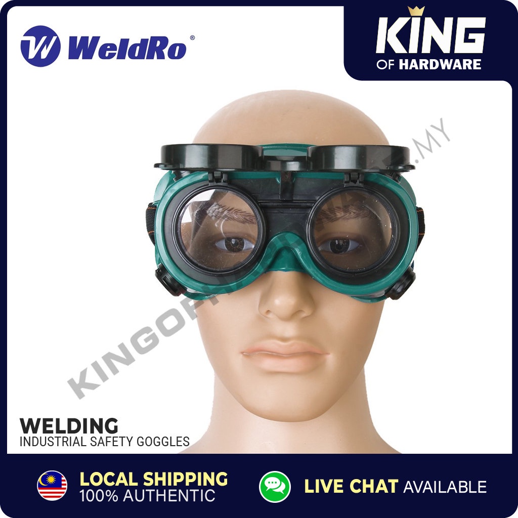 Weldro Industrial Welding Goggles | Safety Eyewear | Clear and Black ...