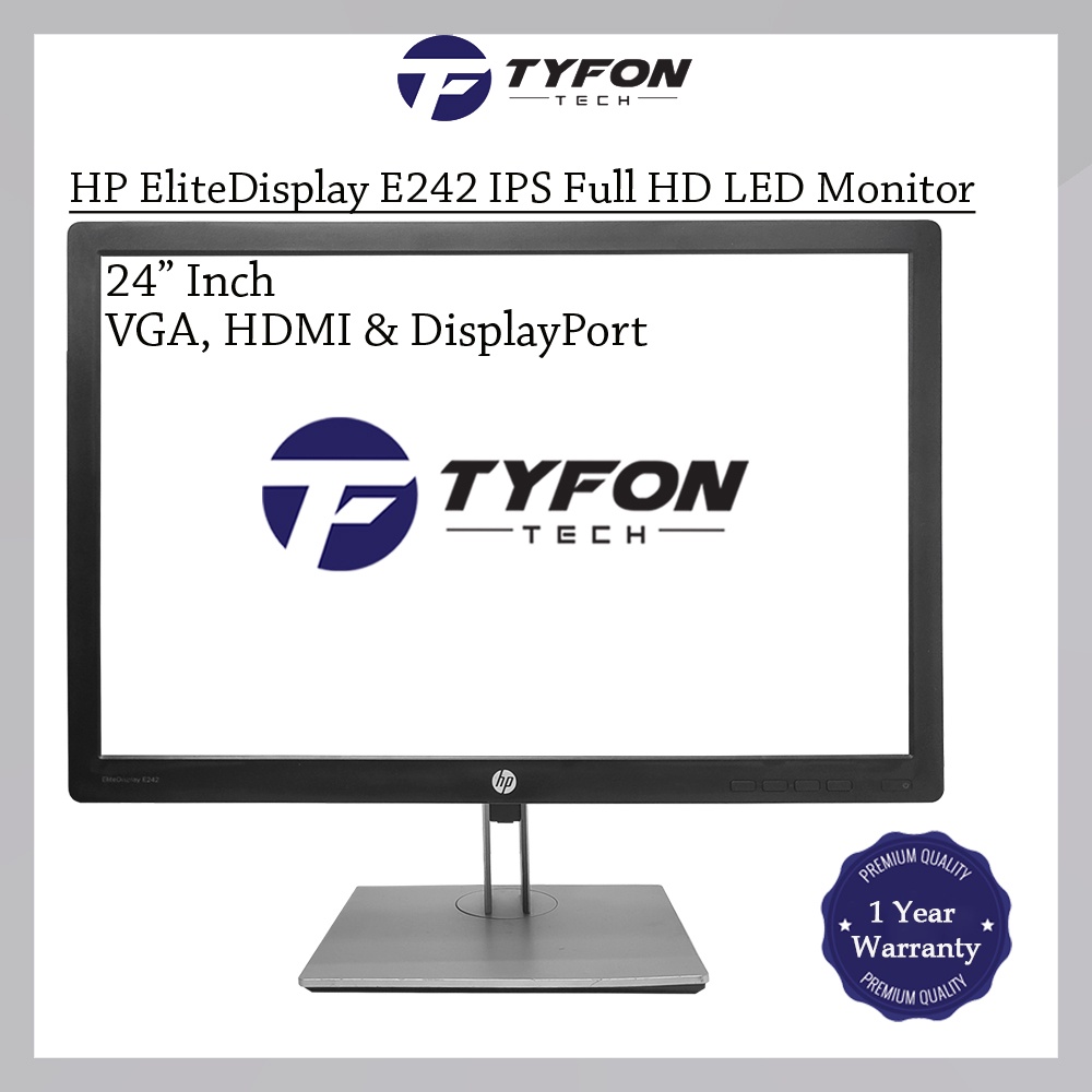 HP 24" Inch Widescreen IPS Full HD LED Backlit LCD Monitor EliteDisplay ...
