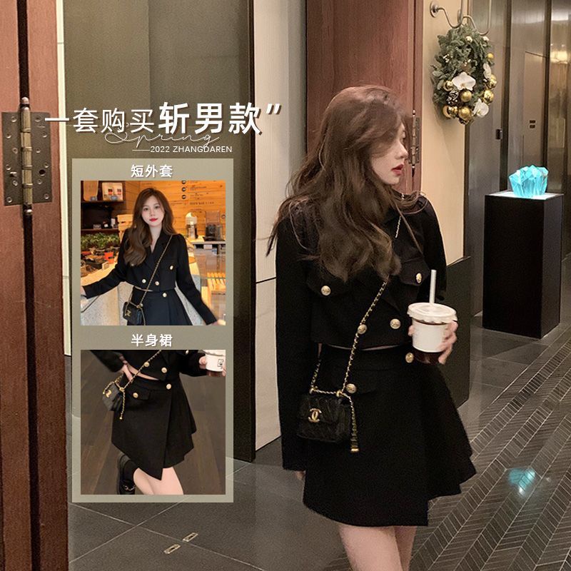 40-100kg大码西装大码女装韩风别致西装外套上衣秋季胖mm轻熟御姐风显瘦半身裙套装fat bigsize oversize suit ...