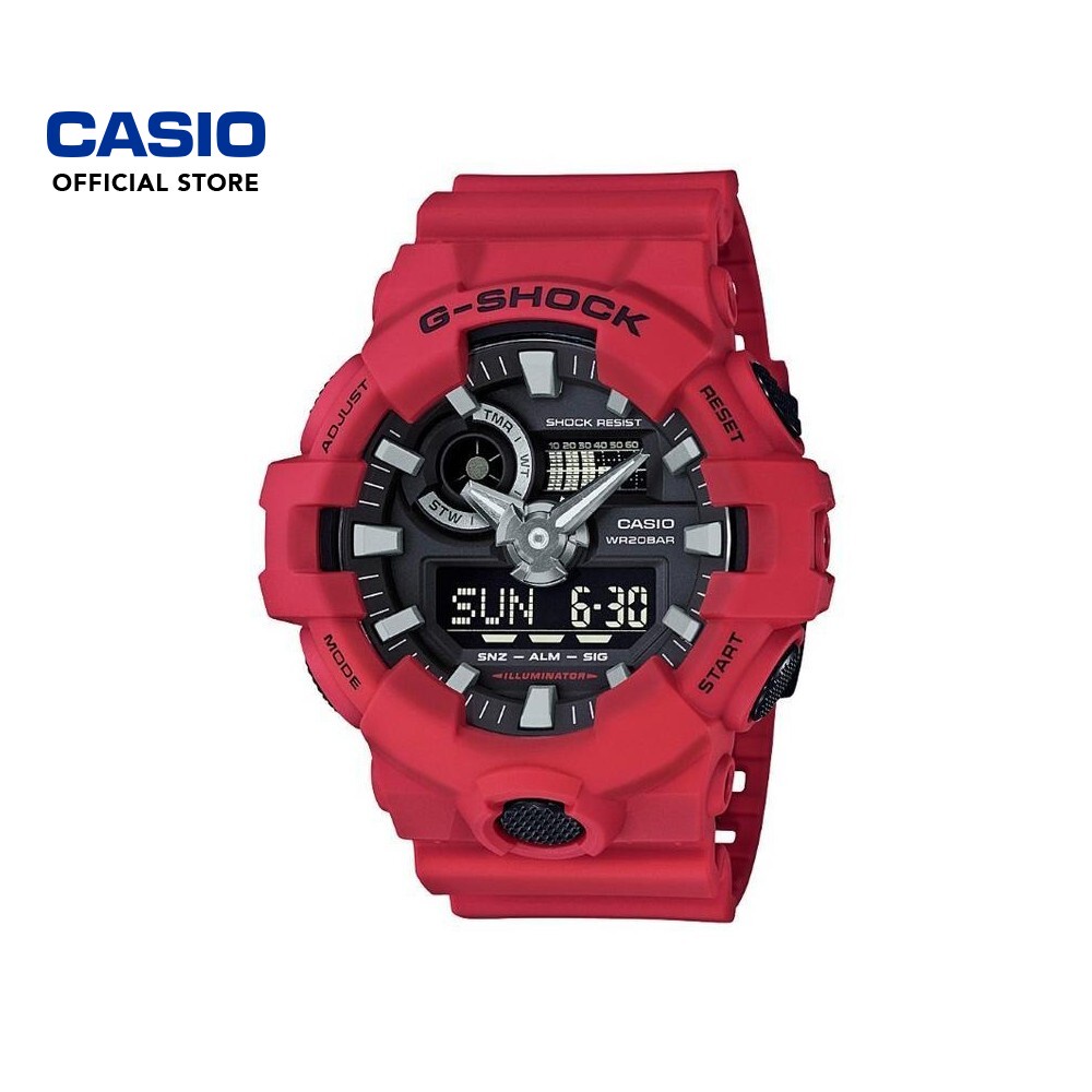 Casio G-Shock GA-700-4A Red Resin Band Men Sports Watch | Shopee Malaysia