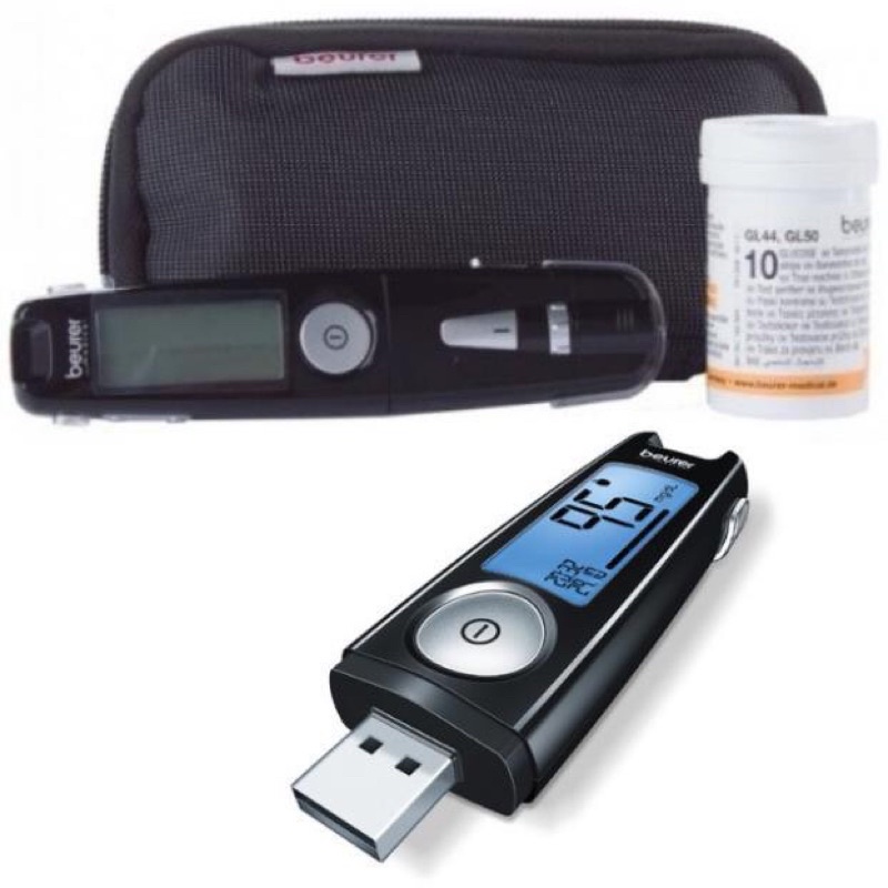 Beurer GL50 blood glucose meter with integrated meter + blood ...