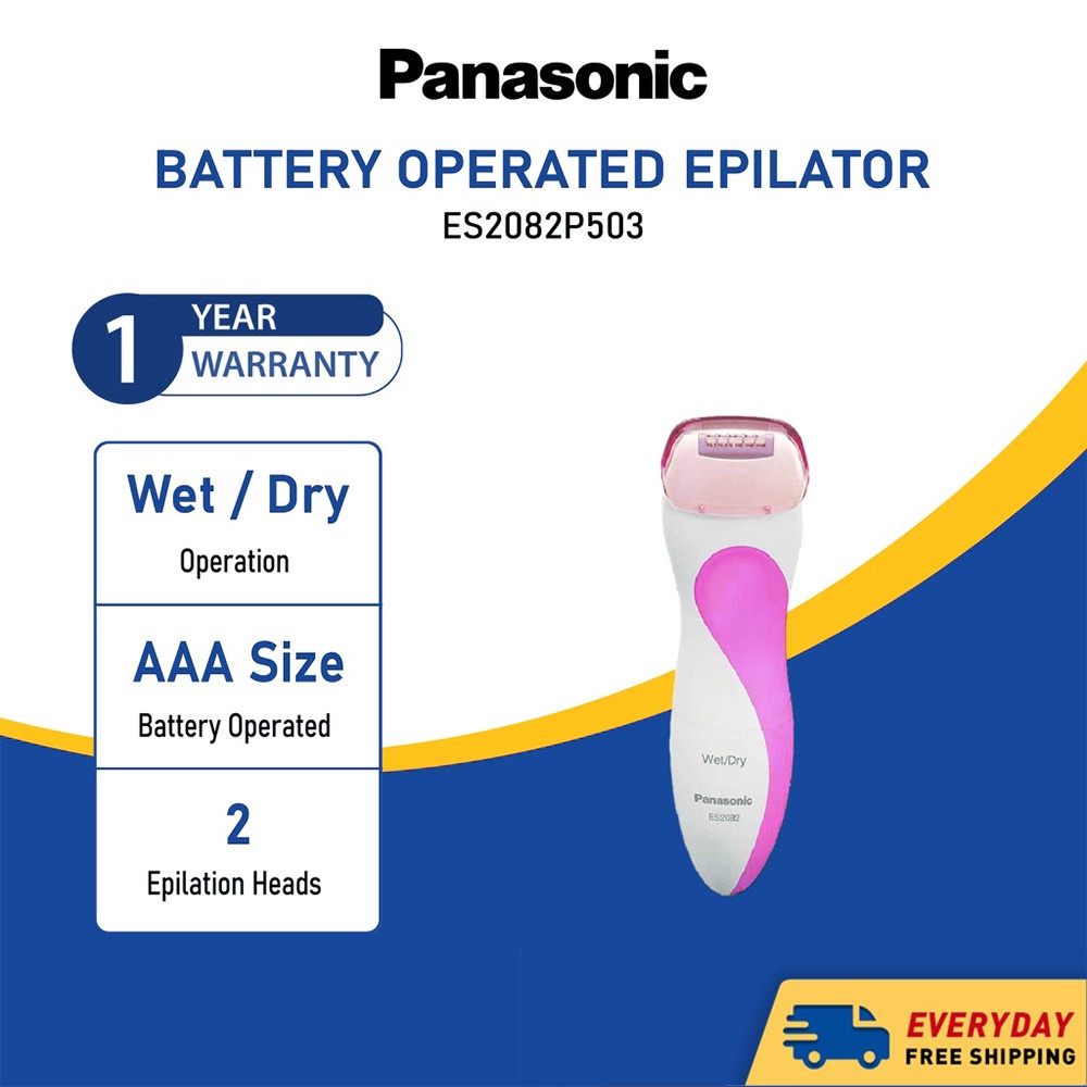 PANASONIC ES2082 Battery Operated Underarm Epilator 2 Attachment ...