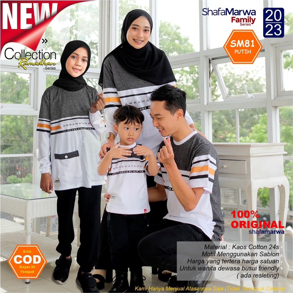 PUTIH Original Family Couple T-Shirt Phenomenal Family Muslim Tunic ...