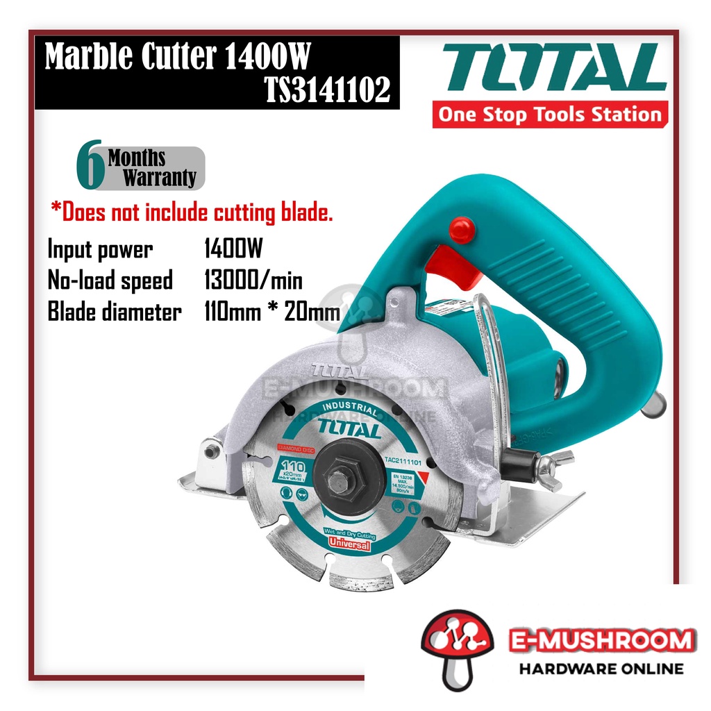 Total TS3141102 Marble Cutter 4" (1400W) | Shopee Malaysia
