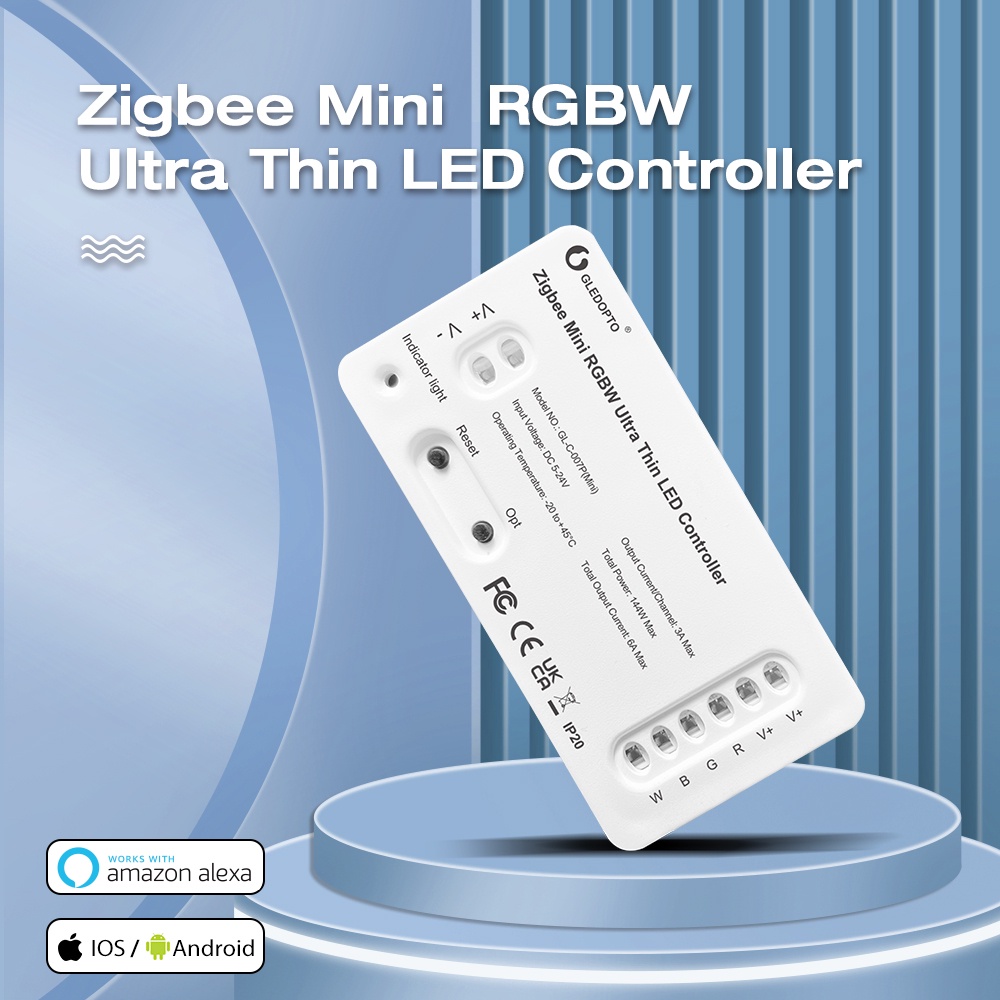 Gledopto Zigbee 3.0 Ultra Thin Mini RGBCCT RGBW RGB WW/CW DIMMER LED ...