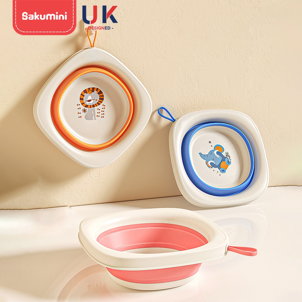 Sakumini Foldable Baby Wash Basin Multipurpose Portable Folding Basin ...