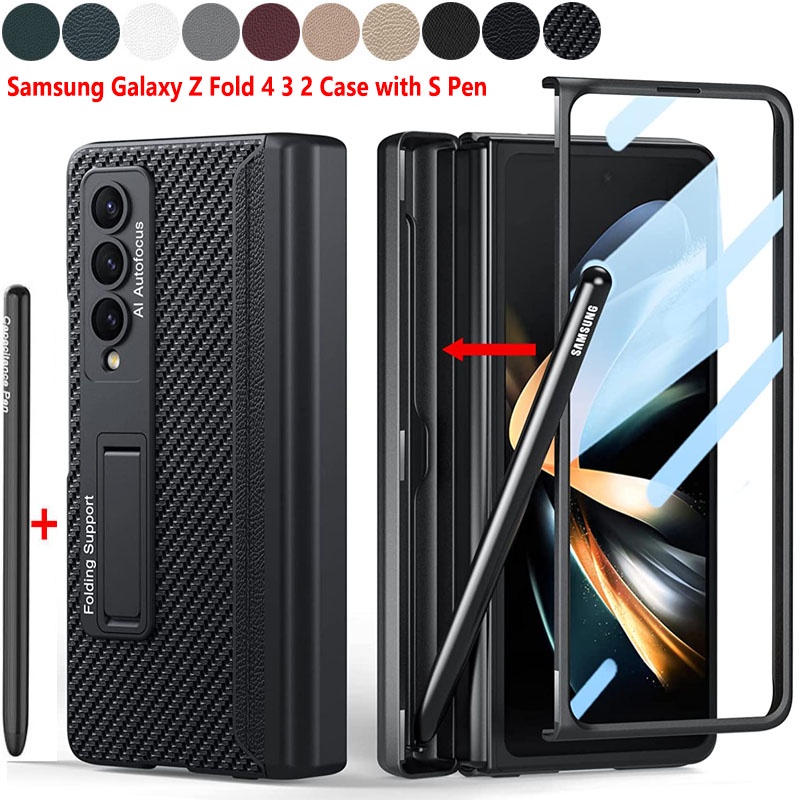 [New] For Samsung Galaxy Z Fold 2 case with hinge and pen case and ...