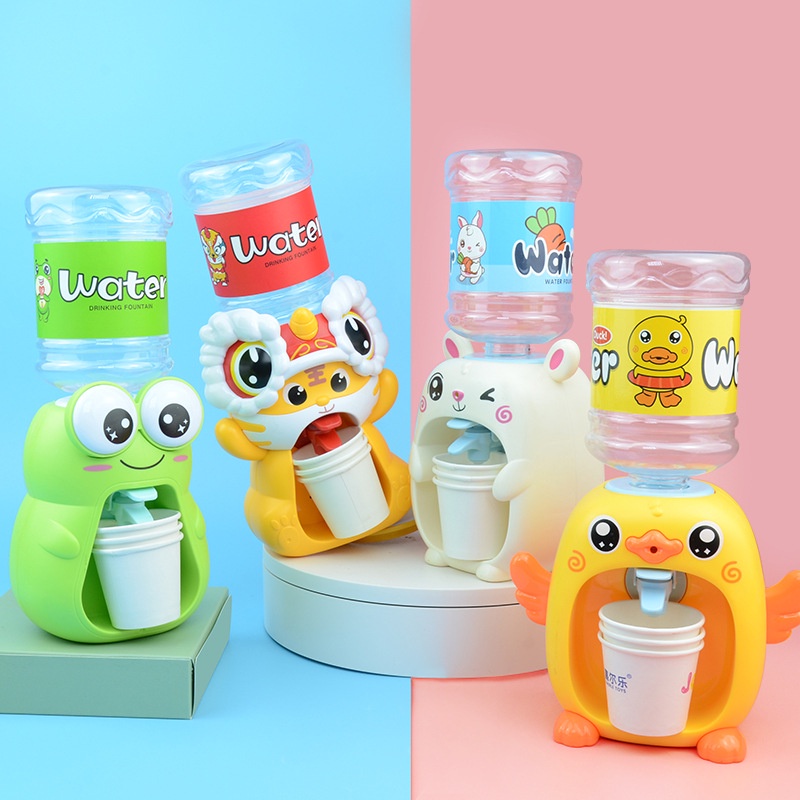 Kids Mini Cartoon Animals Water Dispenser Pretend Play Toys Cute Duck ...