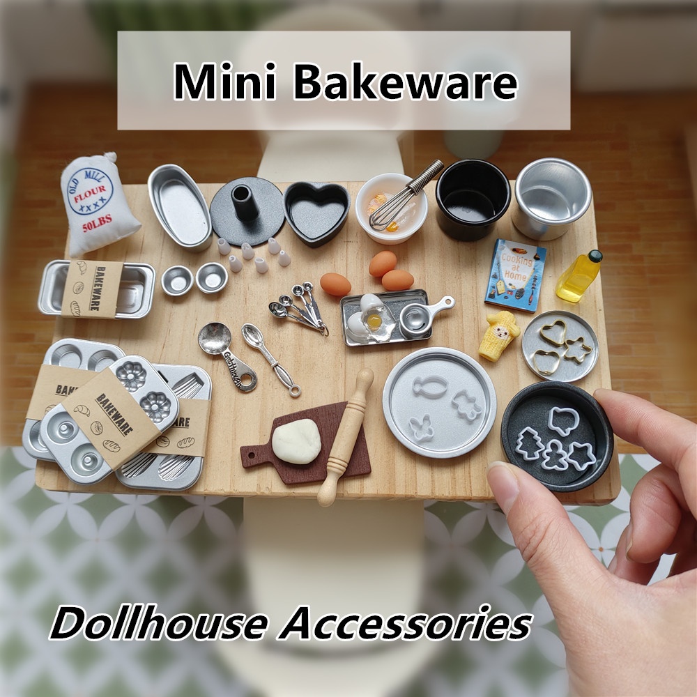 1:6/1:12 Dollhouse Accessories Mini Bakeware Tools Doll House Kitchen ...