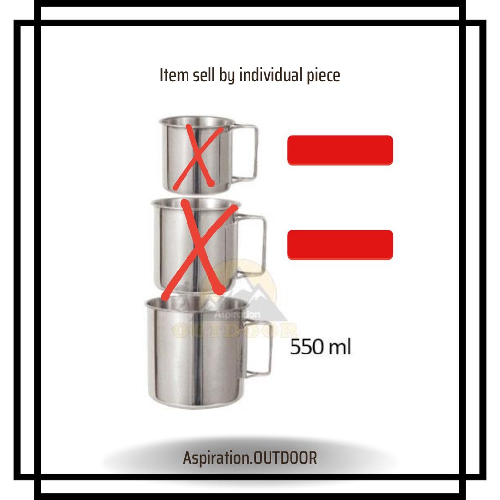 Cup Stainless Steel Camping Outdoor Cup Set Portable Mountaineering ...