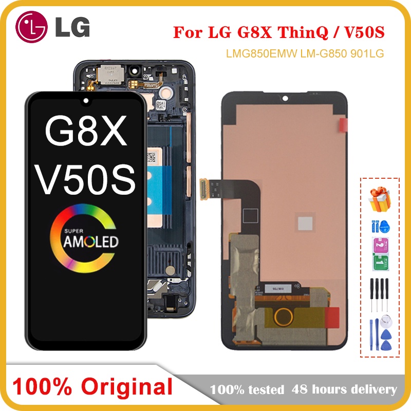 6.4"; New Original AMOLED For LG G8X ThinQ G850 LCD Display With Frame ...
