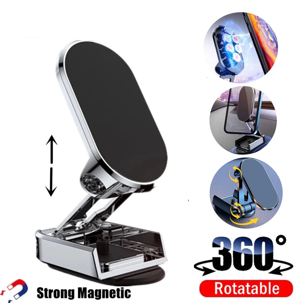 Car phone bracket 360 ° magnetic suction paste dashboard bracket ...
