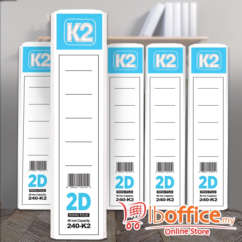 K2 Ring File - 2D-40mm - A4 - White | Shopee Malaysia