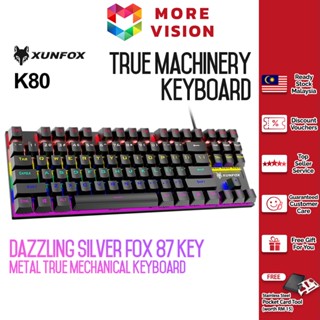XUNFOX K80 K10 Gaming Mechanical Keyboard USB Luminous RGB Light Color ...