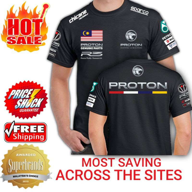 Proton R3 Team by DRB Hicom Petronas Mens Short Sleeve Graphic Tees ...