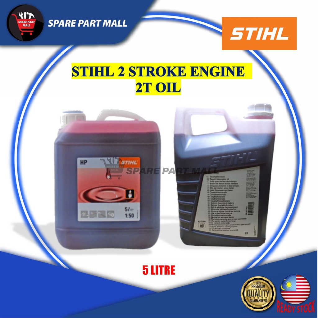 STIHL TWO STROKE ENGINE 2T OIL (5L) ORIGINAL MINYAK PELINCIR LUBRICANT OUTBOARD MARINE CHAIN SAW ...