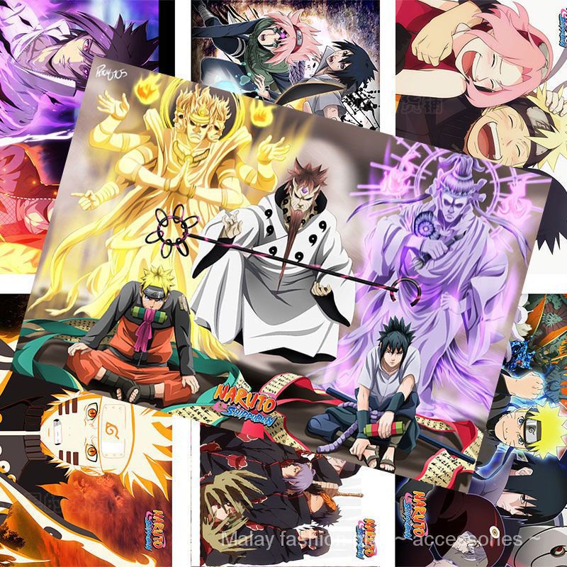 Naruto poster Whirlpool Naruto Sasuke Japanese cartoon postcard ...
