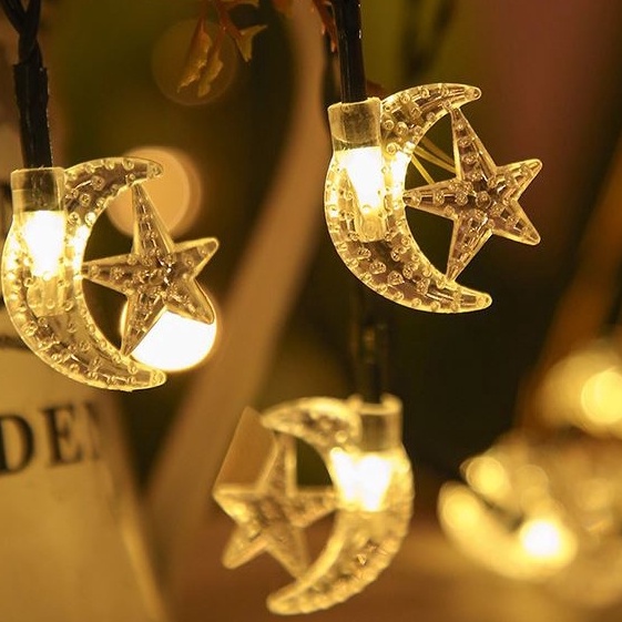 Raya Lampu Hias Decorative LED Light Star Moon Lampu Hiasan Fairy Light ...