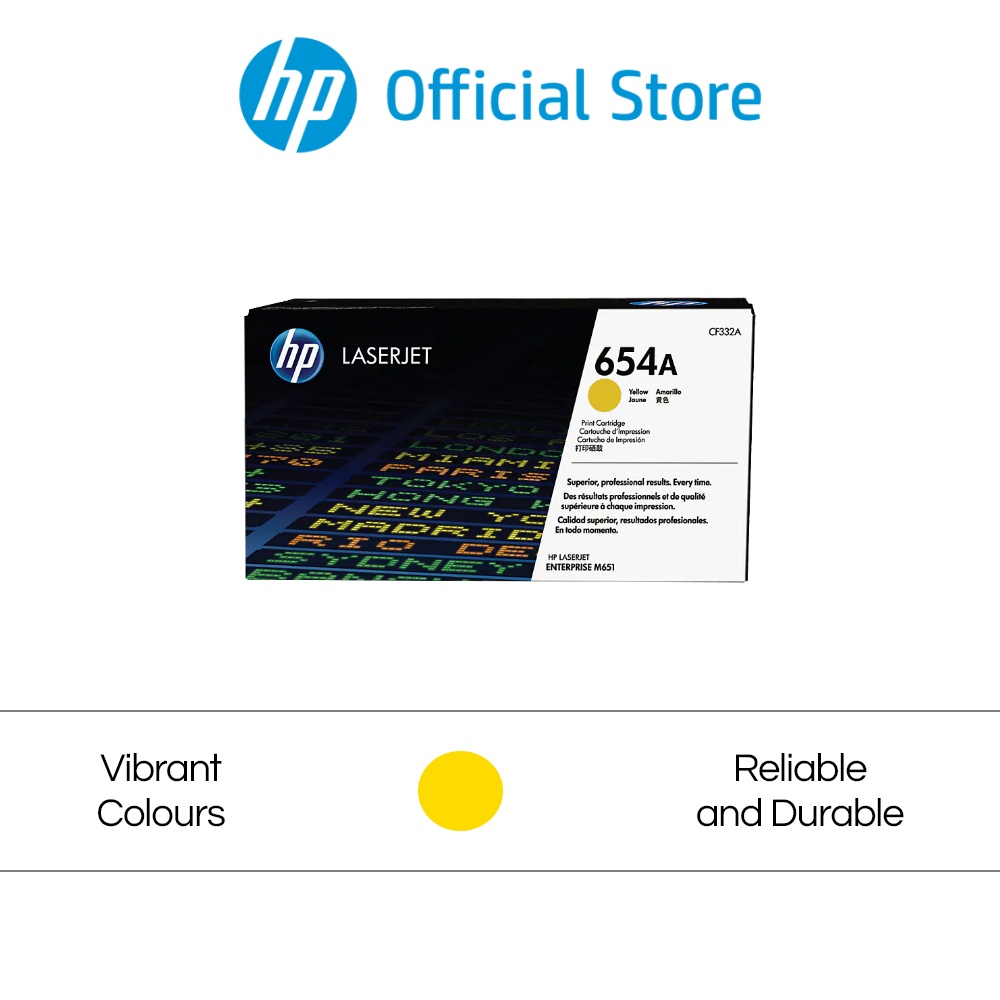 HP 654A Yellow Original LaserJet Toner Cartridge | Shopee Malaysia