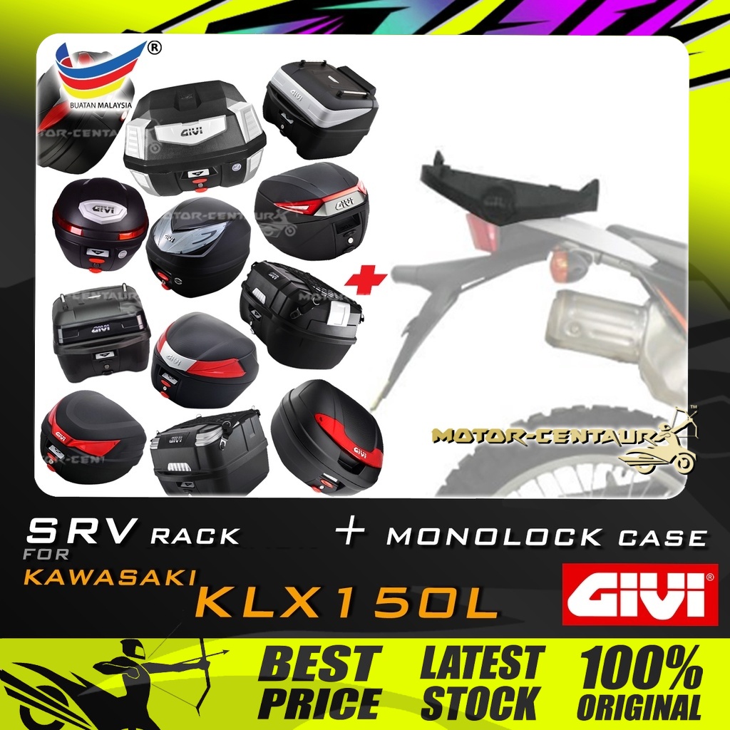 SET KOMBO KOTAK/BOX GIVI B27/B270/B32/B33/B34/B360/B42/B45/E250/E30/E43 TOP CASE +GIVI KAWASAKI ...