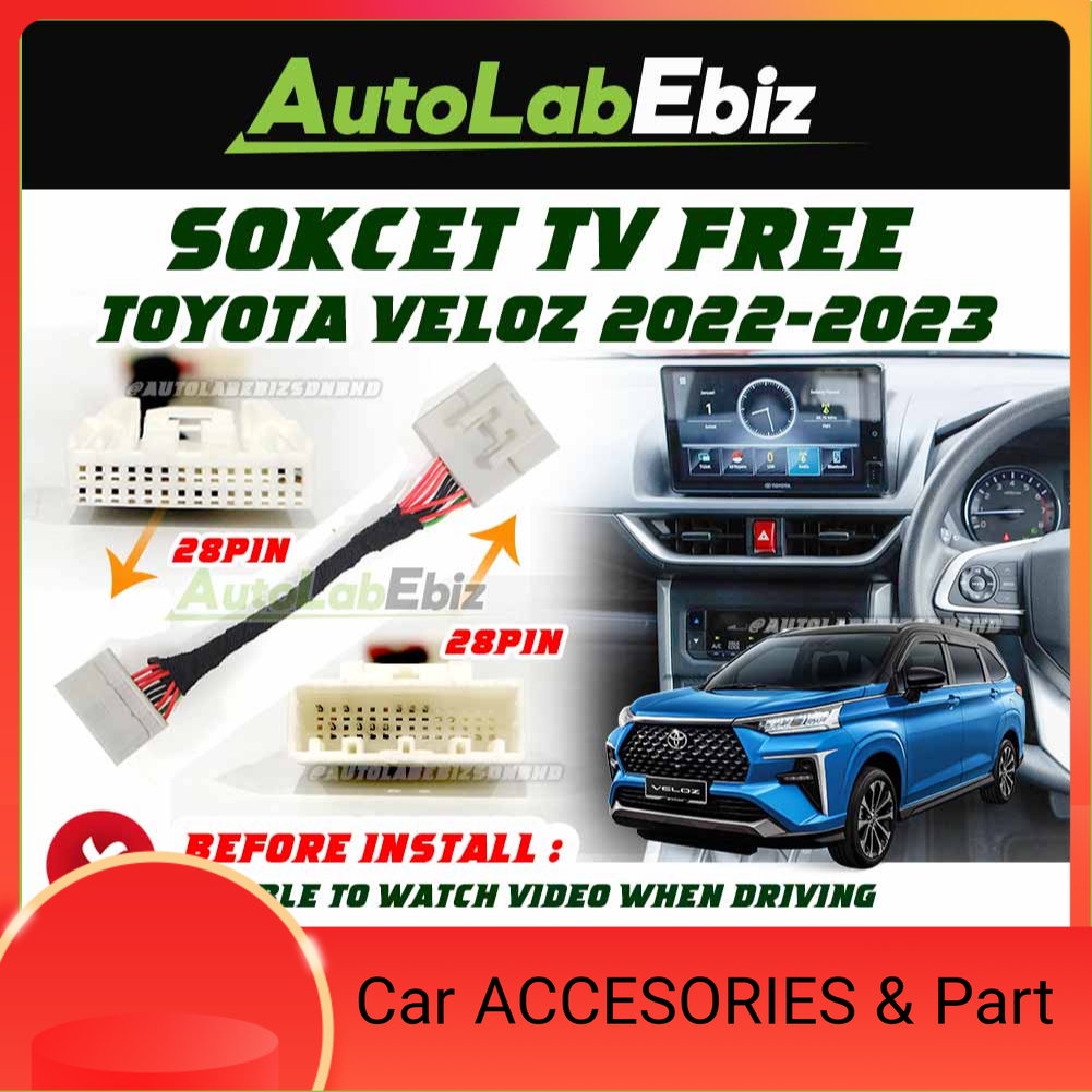 Toyota VELOZ 2022-2023 Socket TV Free Bypass Video In Motion VIM ...