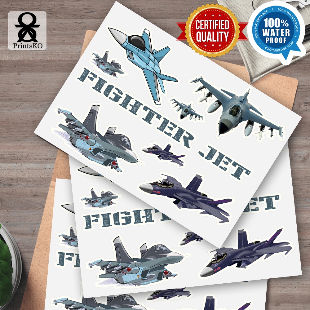 1Set High Quality Waterproof Vinyl Sticker with Army - Fighter Jet ...