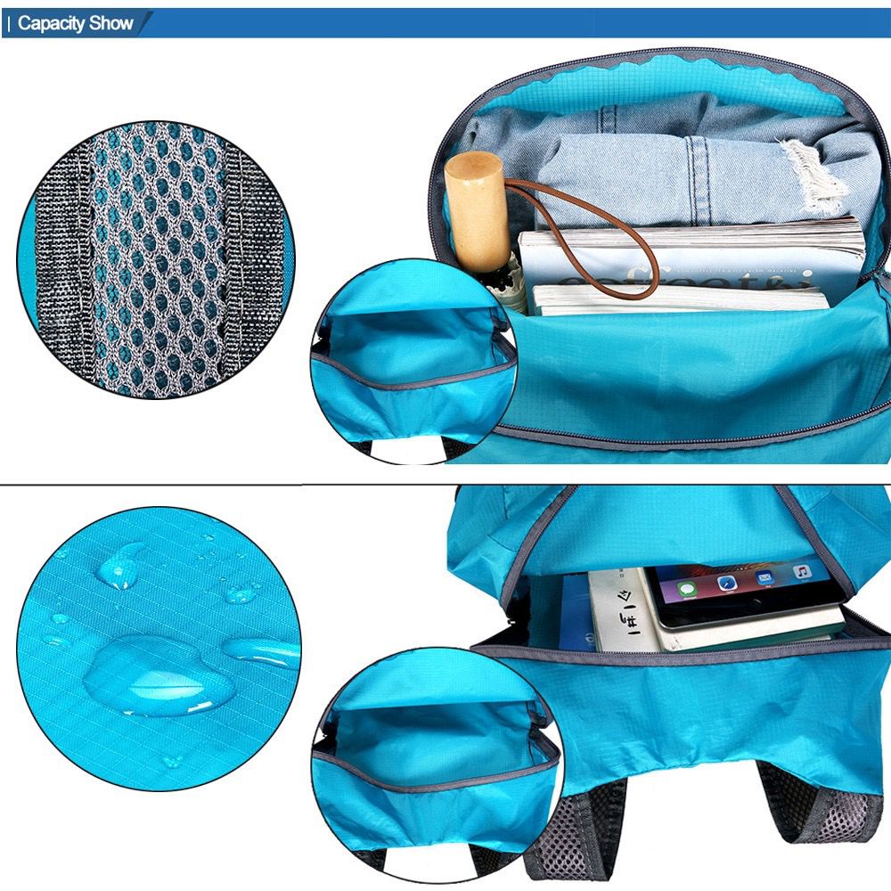 22L MR Ultralight Waterproof Foldable Outdoor Sport Bag Hiking Packable ...