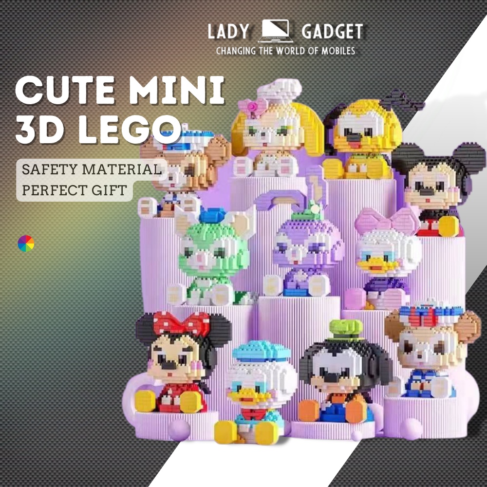 3D Cute Block Mini Block DIY Character Model Building Blocks Nano block Cartoon Toy 积木 模型 ...