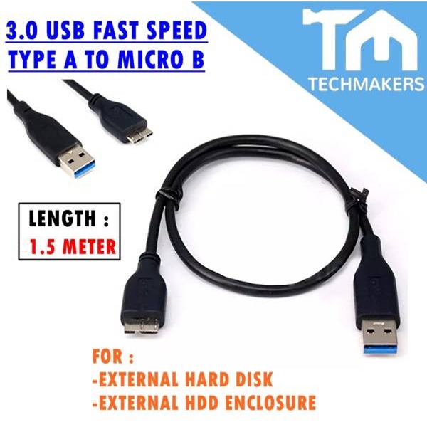 45cm USB Micro B Cable USB 3.0 for External Hard Disk Drive High ...