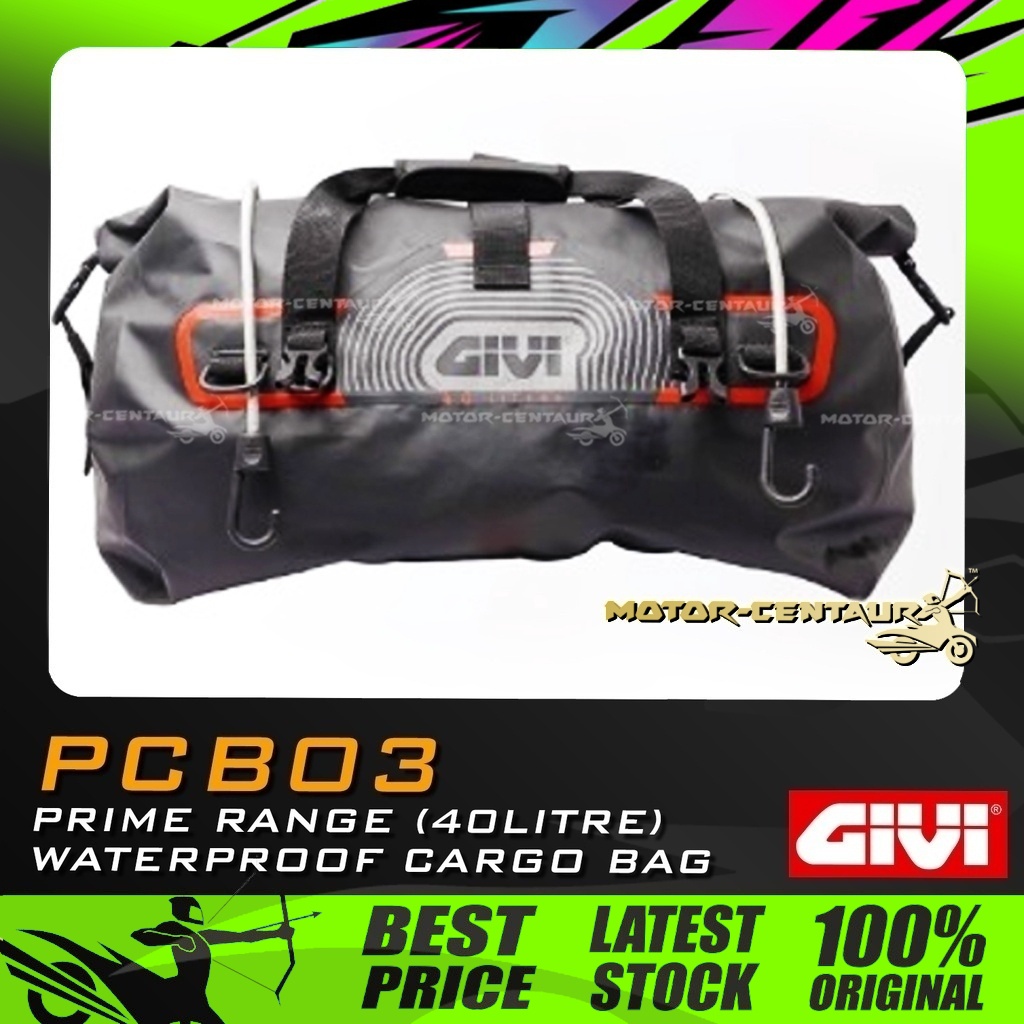 BEG GIVI PRIME WATERPROOF (IPX4 WATER RESISTANCE) CARGO BAG PCB03 40LT ...