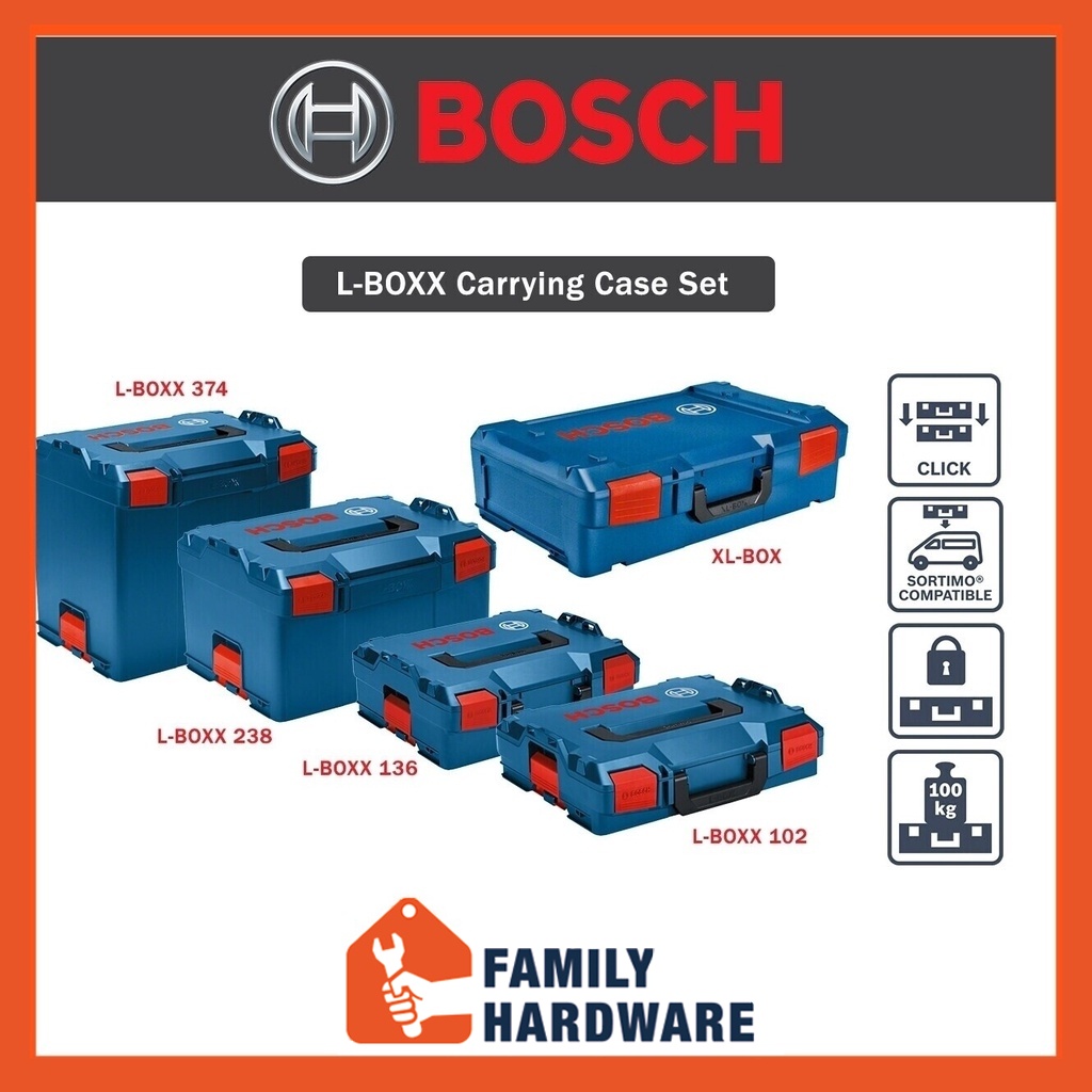 BOSCH L-BOXX 102 136 238 374 LBOXX L BOXX Carrying Case Professional ...