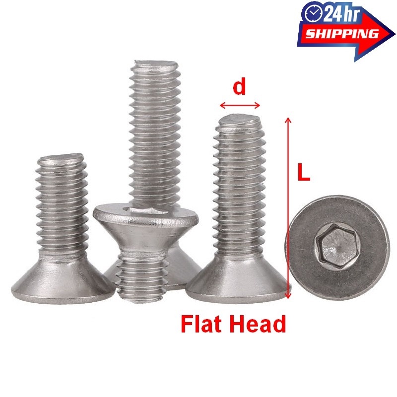 304 screw Stainless Steel Hex Socket Hexagon Cap Head Allen Key Bolt ...