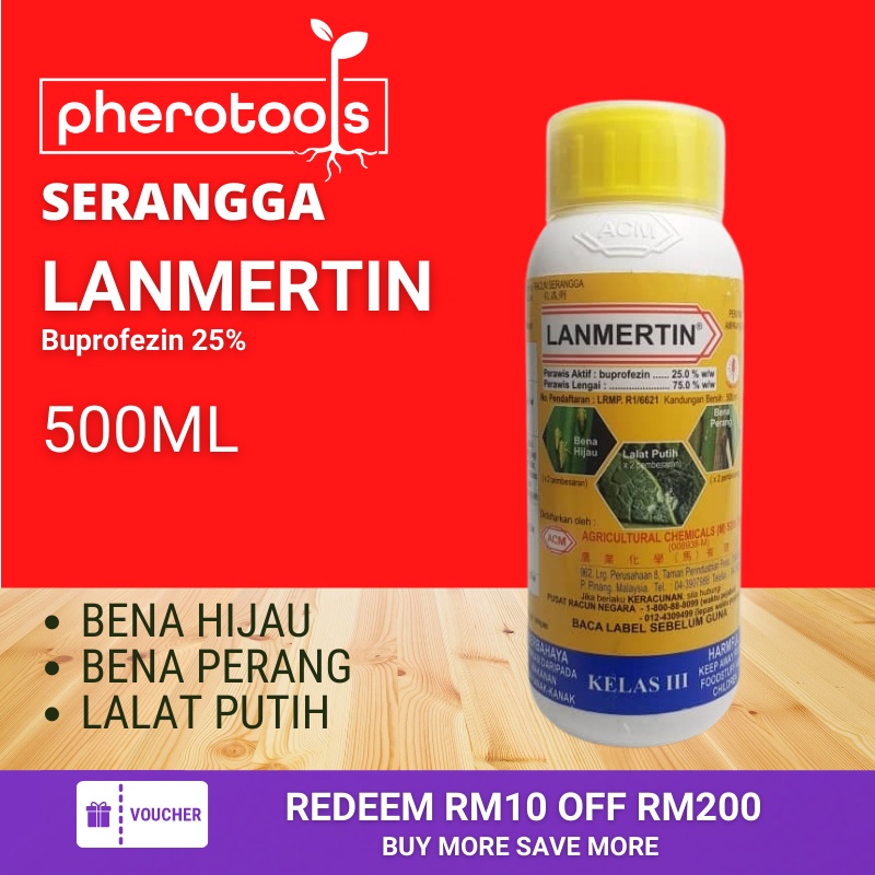 Pherotools ACM LANMERTIN (500ML) (Buprofezin 25%) Serangga/ Bena Hijau ...